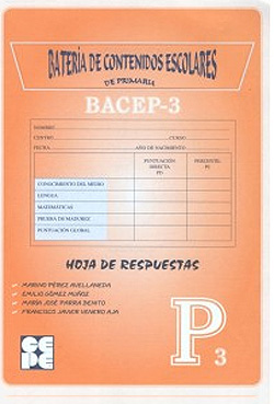 Paquete de 25 hojas de respuesta de BACEP 3, Batería de Contenidos Esc